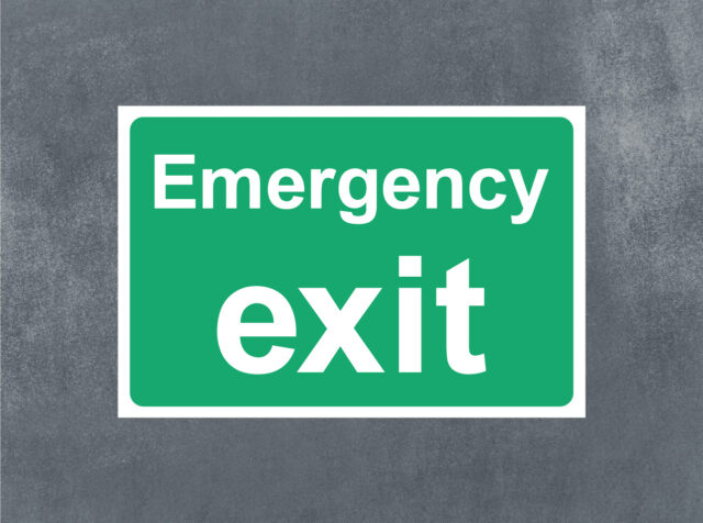 Fire Exit Keep Clear Sign - The Safety Sign Company