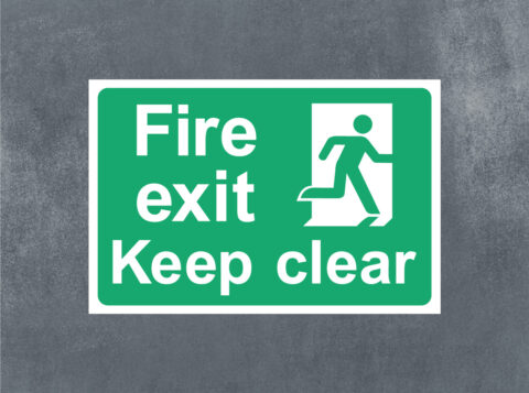 Fire Exit Keep Clear Sign – The Safety Sign Company