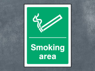 Smoking area sign – The Safety Sign Company
