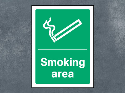 Smoking area sign – The Safety Sign Company