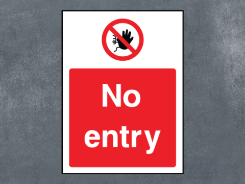 No Entry Sign – The Safety Sign Company